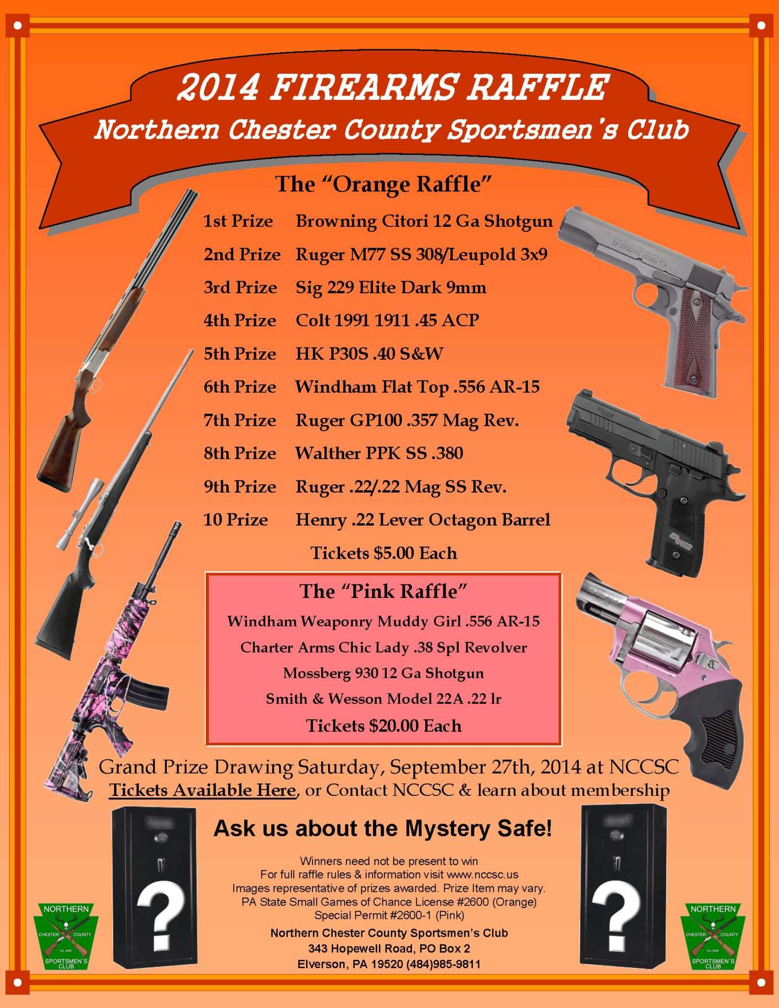 Gun Raffle This Weekend NCCSC